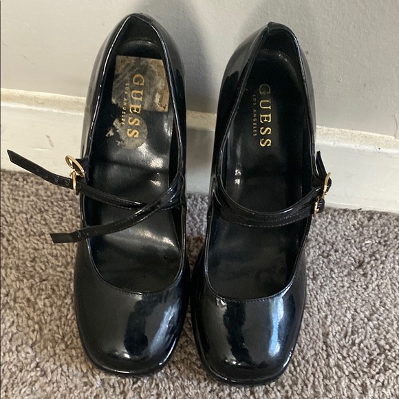 Guess | Shoes | Guess Black Patent Leather Heels | Poshmark